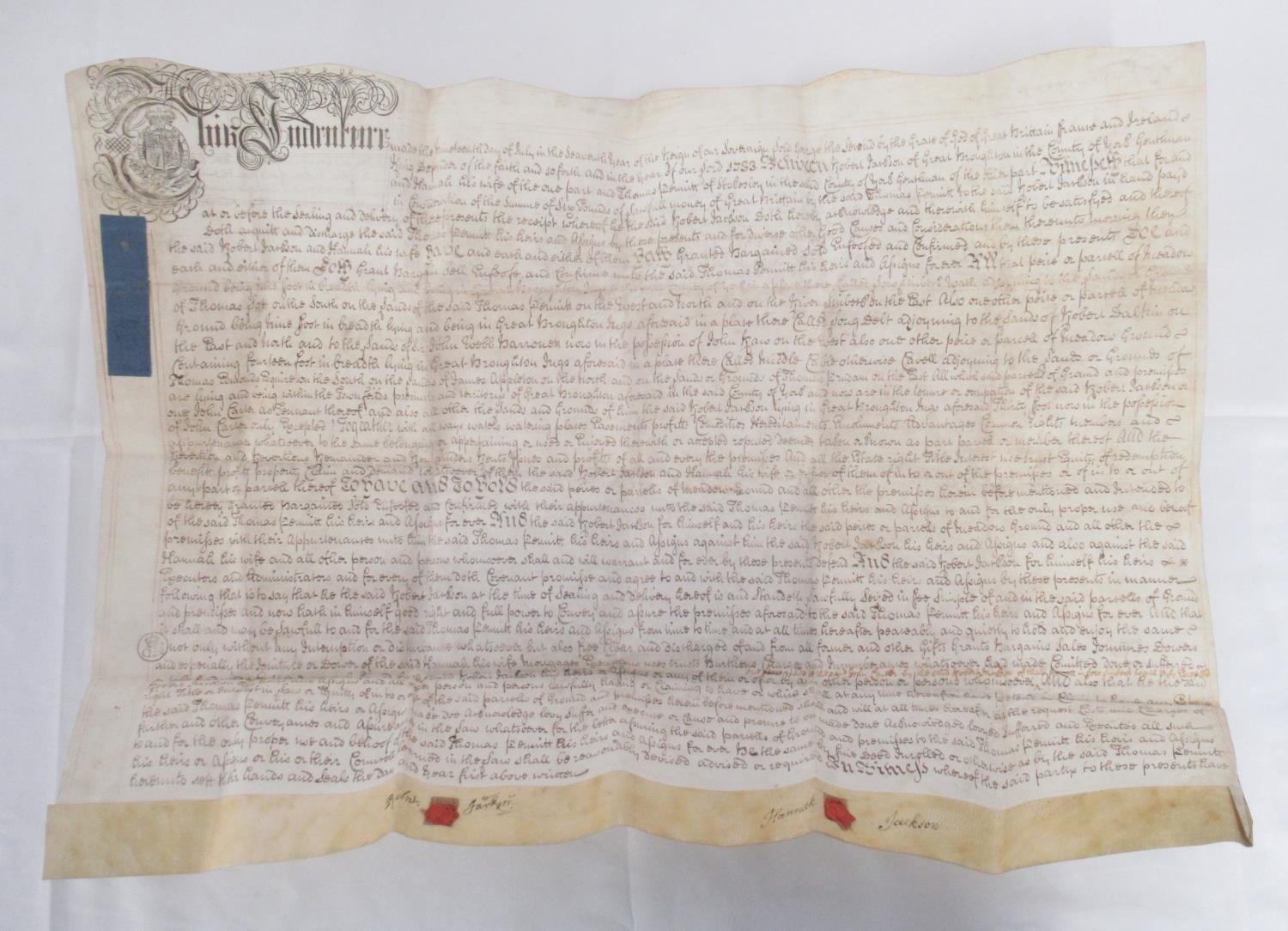 Indenture made on the 19th day of July in the Seventh Year of the reign ...