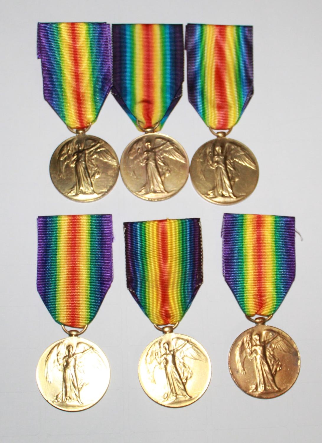 Six Victory Medals To: 26013 Pte J H Howell. Royal Welsh Fusiliers ...