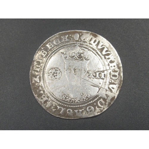 Edward VI Shilling, Third Period 1550-3, silver hammered coin