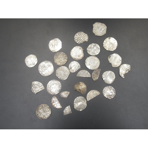 Collection of silver hammered coins, and some parts of silver hammered ...