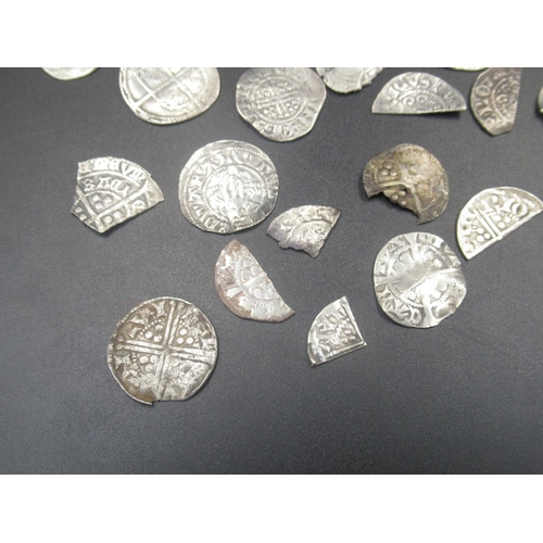 Collection of silver hammered coins, and some parts of silver hammered ...