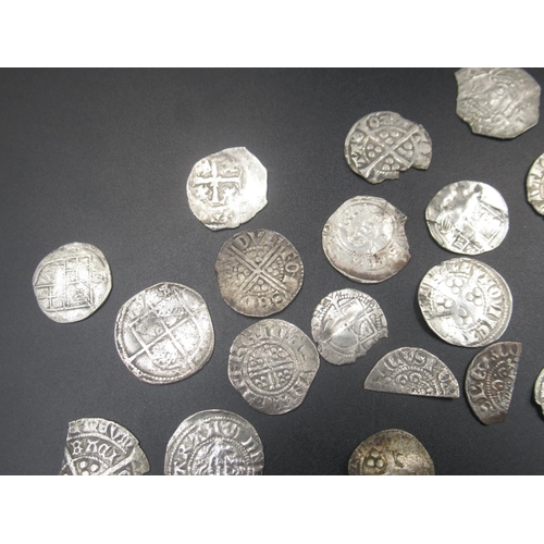 Collection of silver hammered coins, and some parts of silver hammered ...