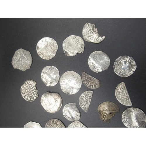 Collection of silver hammered coins, and some parts of silver hammered ...