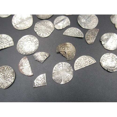 Collection of silver hammered coins, and some parts of silver hammered ...