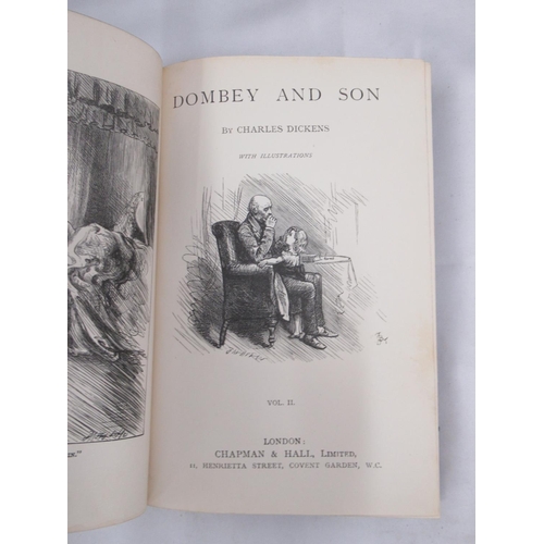 Collection of 25 volumes of Charles Dickens works, published by Chapman ...