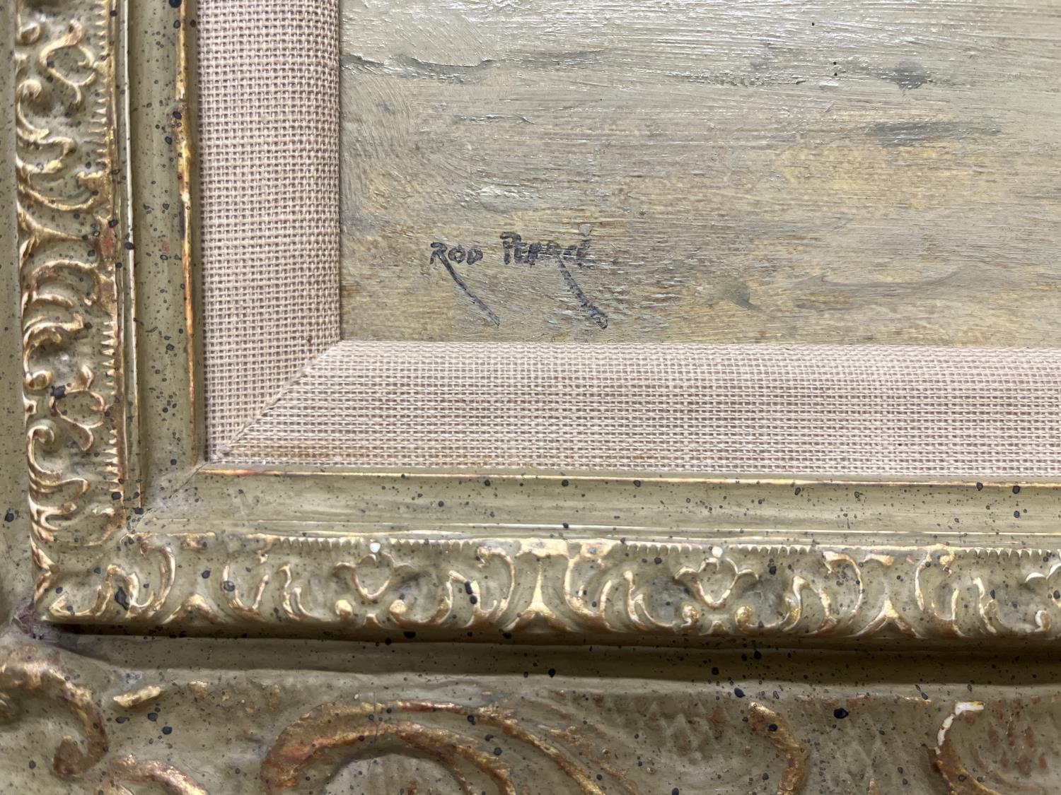 Rod Pearce (British, b. 1942); Figures on an expansive beach, oil on ...