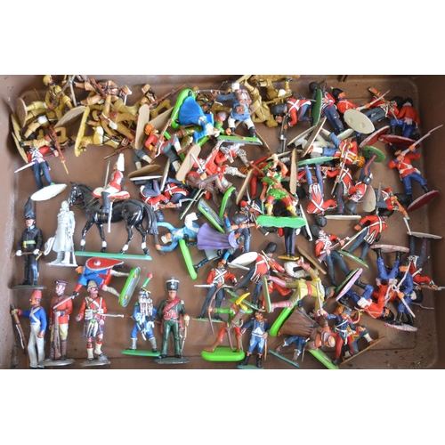 Extensive mixed collection of model soldiers, generally 1/32 scale to ...