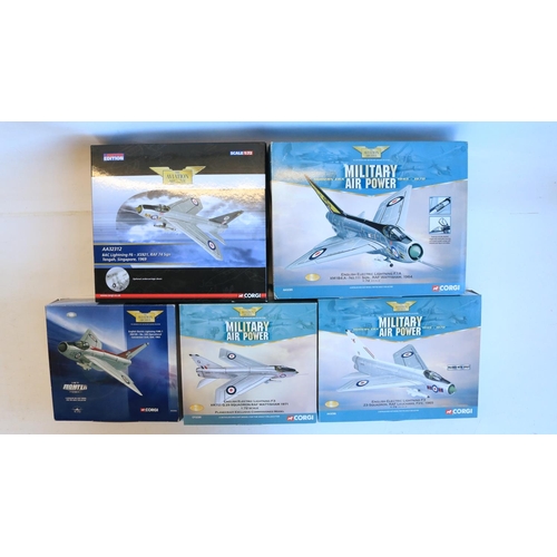 Five limited edition 1/72 scale diecast EE Lightning models from Corgi ...
