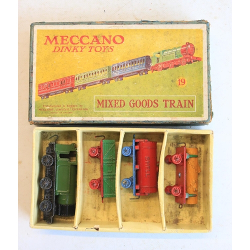 Vintage pre-war Meccano Dinky Toys Mixed Goods Train set with 0-6-0 ...