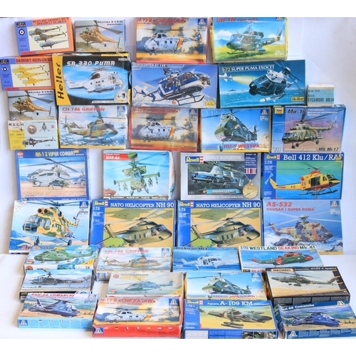 Collection of 1/72 scale helicopter model kits from Zvezda, Heller ...