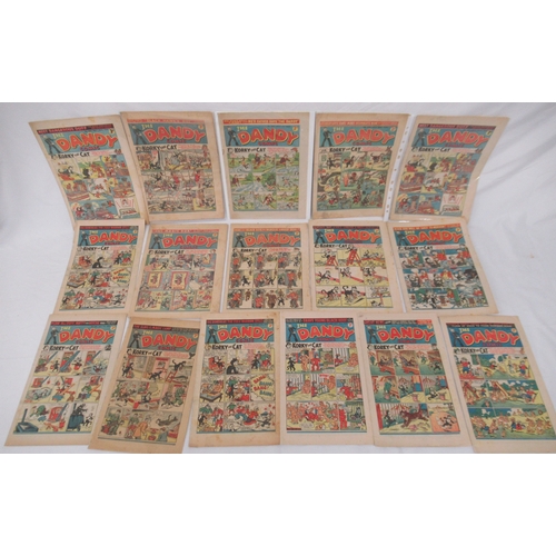 Mixed collection of 1940s Dandy comics covering dates from 1941-1949 (21)
