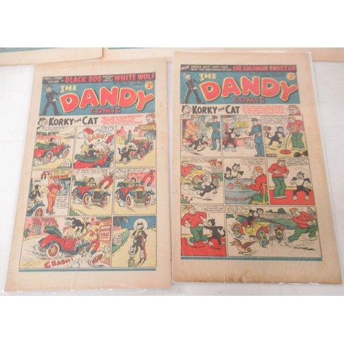 Mixed collection of 1940s Dandy comics covering dates from 1941-1949 (21)