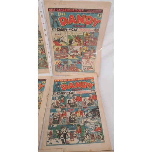 Mixed collection of 1940s Dandy comics covering dates from 1941-1949 (21)