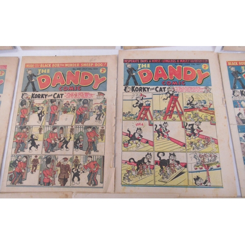 Mixed collection of 1940s Dandy comics covering dates from 1941-1949 (21)