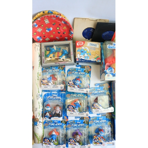 Collection of Smurf themed toys, models, games, puzzles etc. to include ...