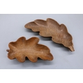 Stan Woodpeckerman Dodds - an oak leaf shaped dish, incised with ...