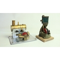 Two model stationary steam engines (no makers marks) to include a ...