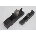 Two miniature ebony razee-style fore planes, larger L15.5cm, both ...