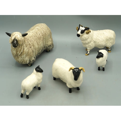Beswick sheep, incl. Wensleydale Sheep, No. 4123, with box, H11cm ...