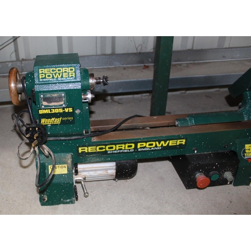 Record Power DML305-VS Woodfast series wood lathe. Microclene air ...