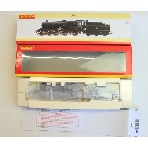 Three OO gauge DCC Ready BR lined black electric steam locomotive ...