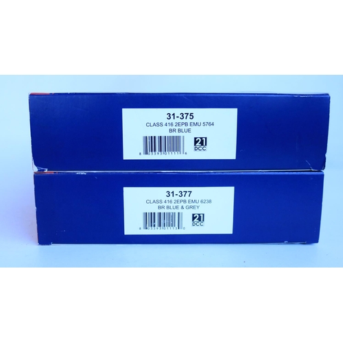 Two OO gauge Class 416 2 Car 2EPB EMU train packs from Bachmann with ...