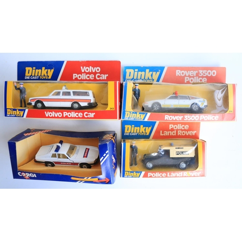 Collection of diecast police themed model vehicles and vehicle sets ...