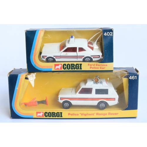 Collection of diecast police themed model vehicles and vehicle sets ...