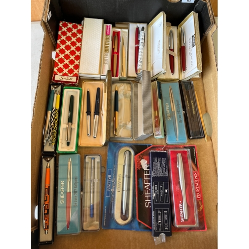 Large collection of vintage pens, most with boxes, incl. Sheaffer ...