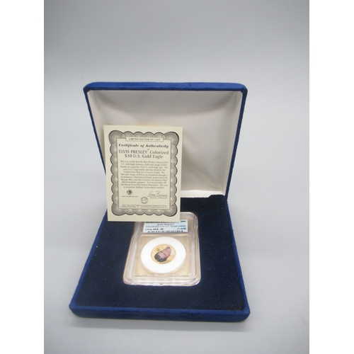 The Morgan Mint Elvis Presley Colorized $10 U.S. Gold Eagle 1/4 ounce ...