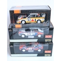 Three well detailed 1/18 scale diecast rally car models to include IXO ...