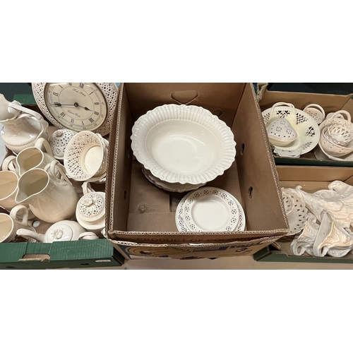 Collection of mostly modern Leeds Pottery creamware (4 boxes) Shipping ...
