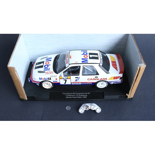 Four 1/18 scale diecast model rally cars, all with serious condition ...