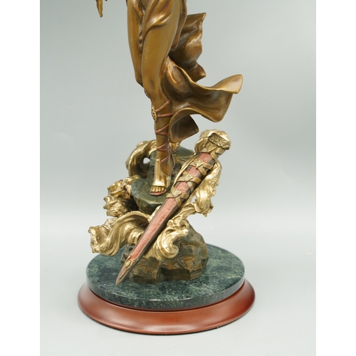 Franklin Mint, 'Morgan Le Fey' bronze figure with box and certificate 30cm