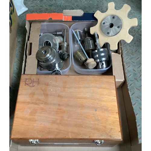 Selection of various woodturning chucks and jaws including Axminster ...