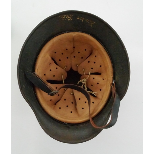 WWII M-35 Single Decal German Army Steel helmet serial number 4860 ...