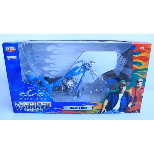 Two large scale diecast custom motorbike models to include a Joy Ride 1 ...