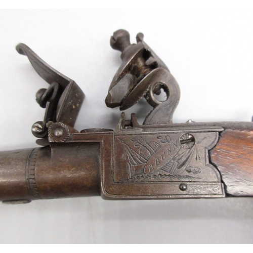 Cased by of flintlock pocket pistols with folding triggers by Brunn ...