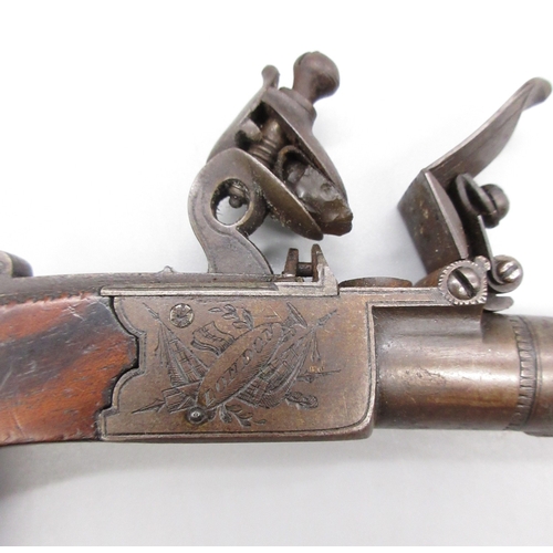 Cased by of flintlock pocket pistols with folding triggers by Brunn ...