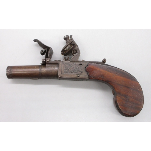 Cased by of flintlock pocket pistols with folding triggers by Brunn ...