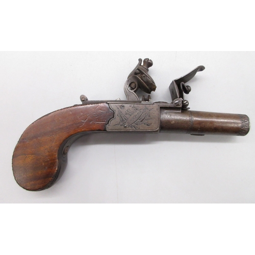 Cased by of flintlock pocket pistols with folding triggers by Brunn ...