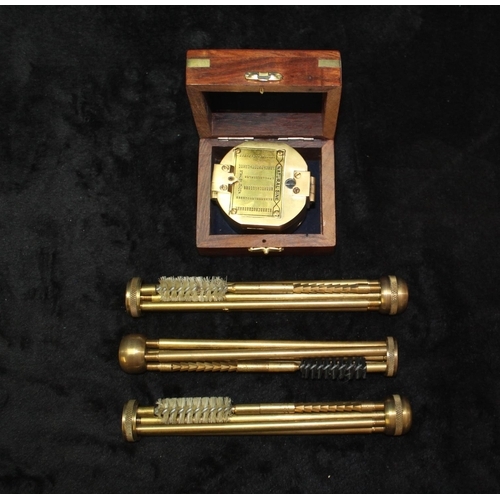 Three unusual individually numbered brass .410 gun cleaning rods, and a ...