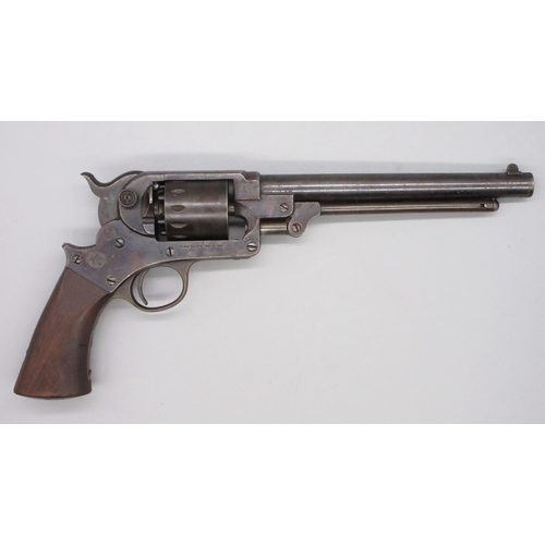 Starr Arms .44 percussion revolver, barrel stamped `M' the framed with ...