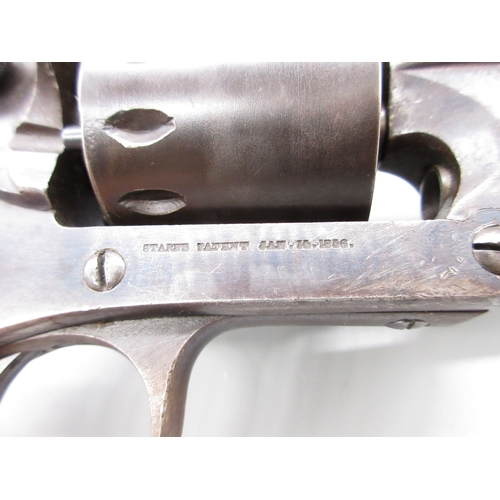 Starr Arms .44 percussion revolver, barrel stamped `M' the framed with ...