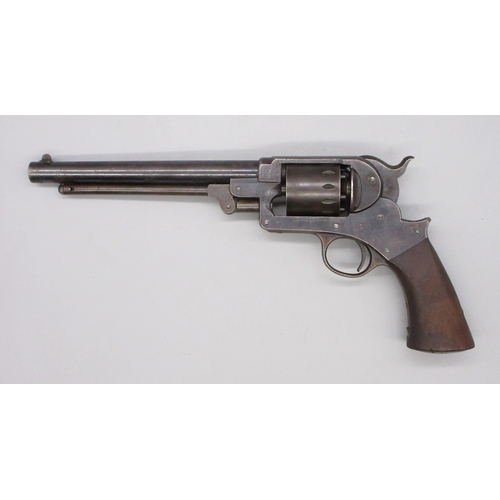 Starr Arms .44 percussion revolver, barrel stamped `M' the framed with ...