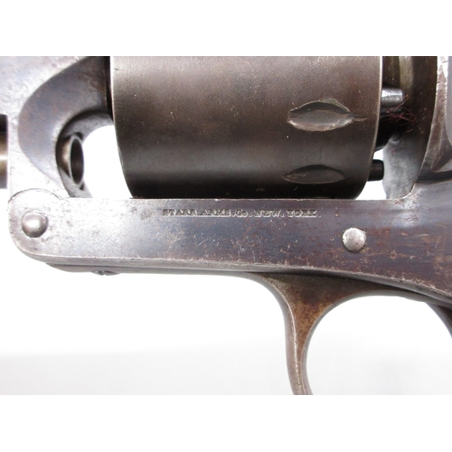 Starr Arms .44 percussion revolver, barrel stamped `M' the framed with ...