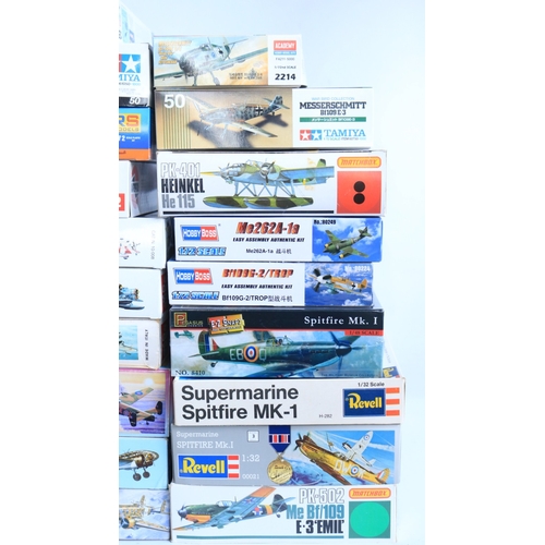 Fifty plastic model kits from Airfix, Revell, Tamiya, Supermodel ...