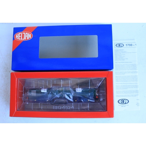 Two OO gauge diesel locomotive models from Heljan, both BR green late ...