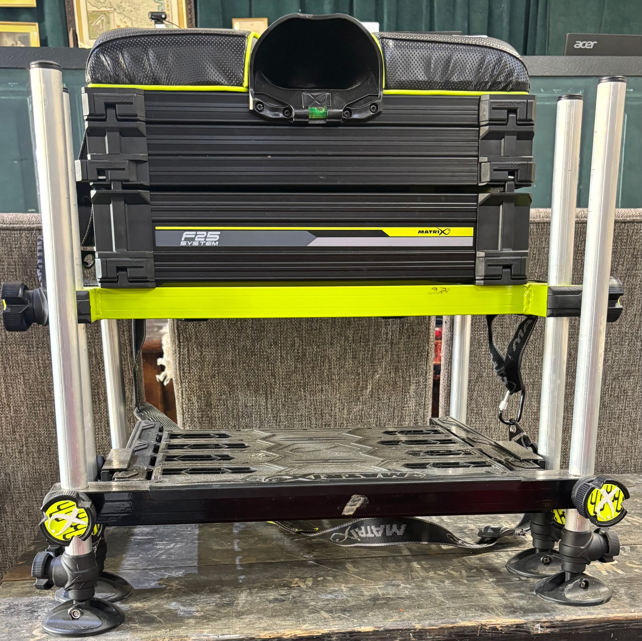 Matrix F25 System fishing Seat Box with two compartments containing ...