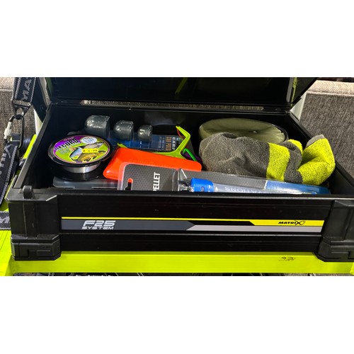 Matrix F25 System fishing Seat Box with two compartments containing ...